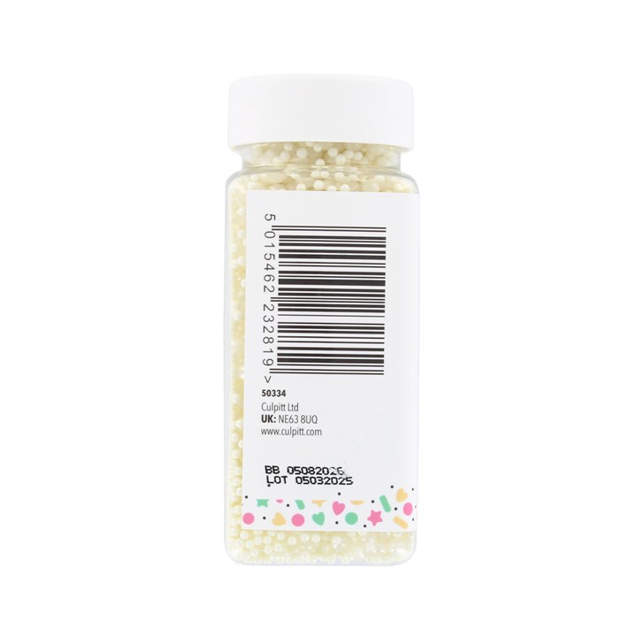 BWL White Sprinkles Pearls Mix - 100g | Culpitt
