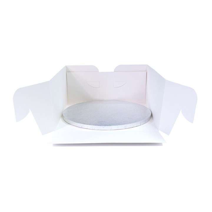 16" Standard UK White Cake Boxes & Lids - 50 pack | Culpitt