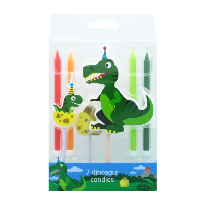 7 Dinosaur Cake Topper Candles | Culpitt