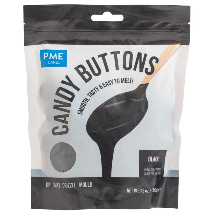 PME Candy Buttons - Black 340g | Culpitt